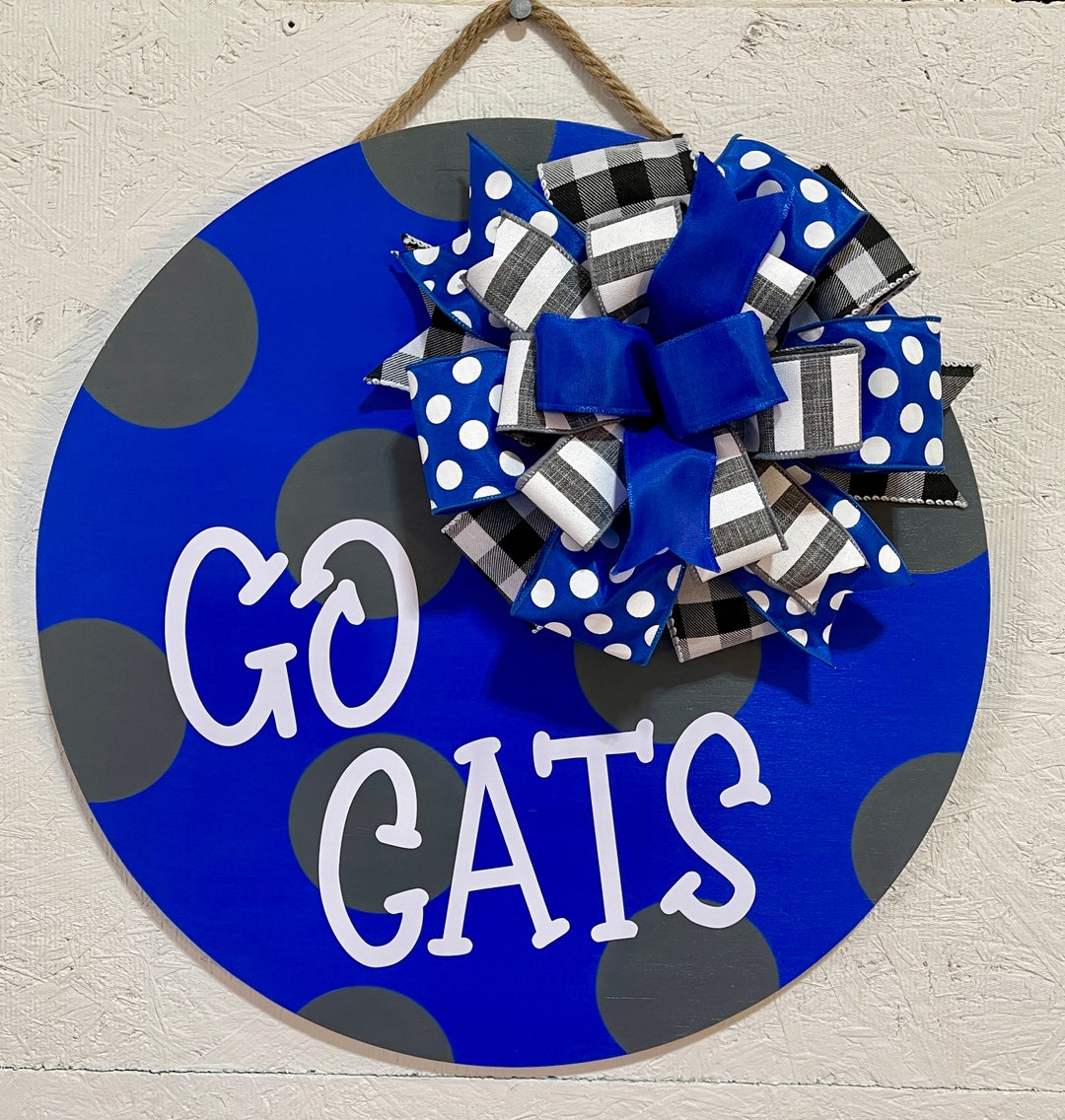 Go Cats | Kentucky Wildcats Door Sign | Go Cats Door Hanger | Go Cats ...