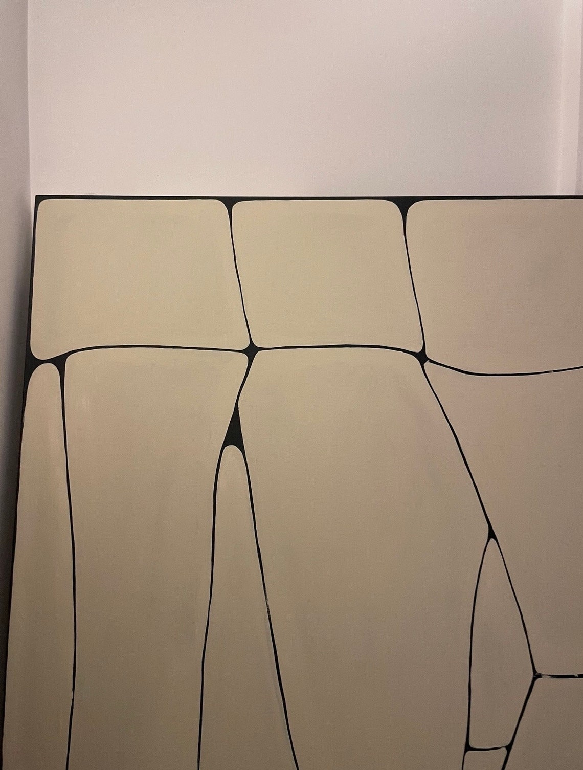 Abstract Beige Stone Effect Acrylic Canvas, 120cm X 180cm, Scandi Art ...