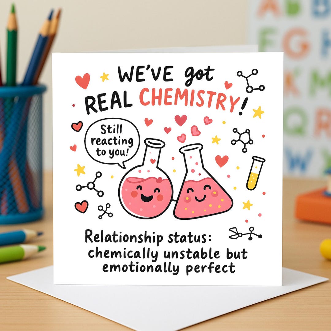 Chemistry Inspired Card - Real Chemistry Relationship Greeting Cards ...