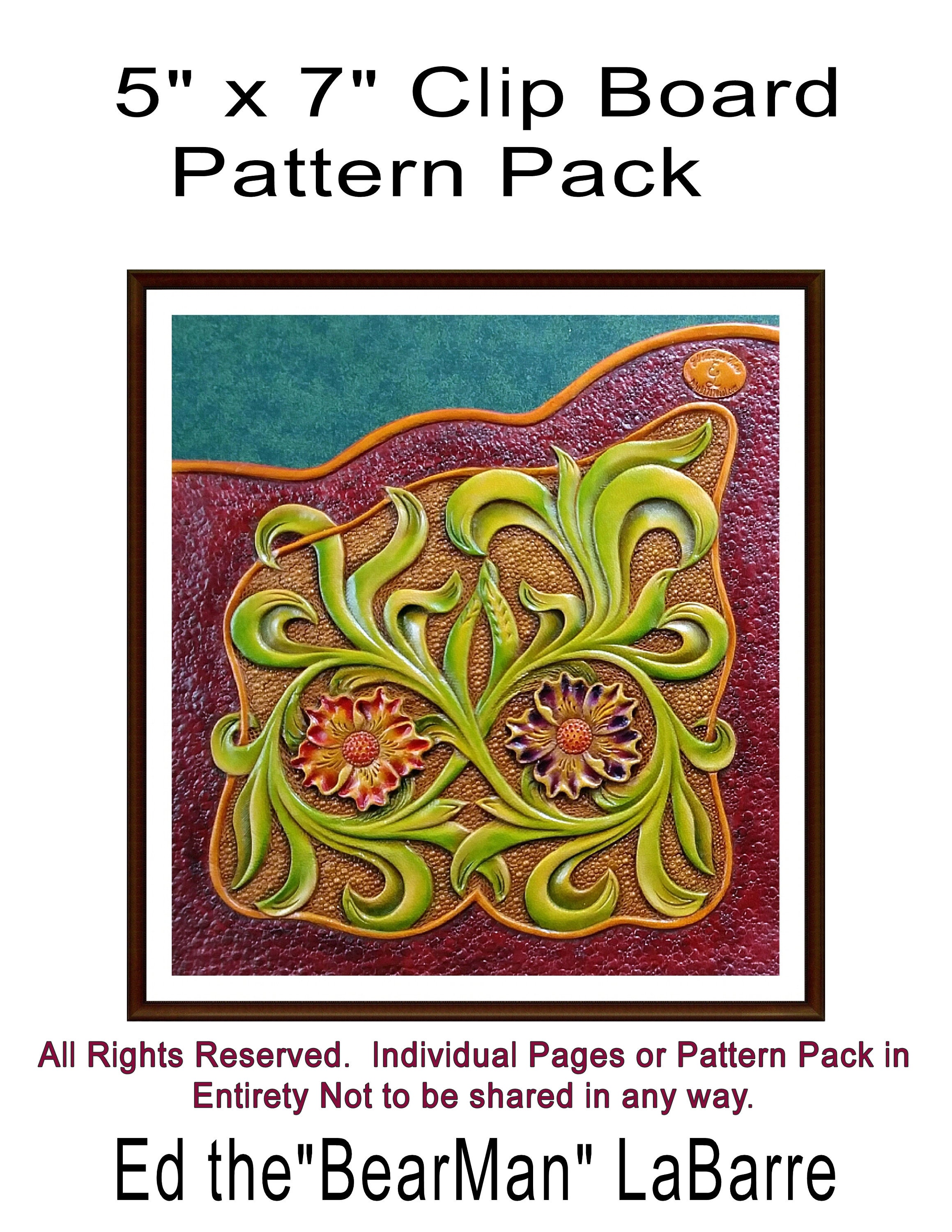 5" X 7" Clipboard Pattern Pack 7 Pages - Etsy