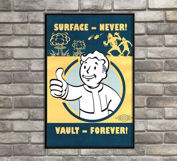 Fallout Poster Vault Boy Poster Video Game Poster Gaming - Etsy