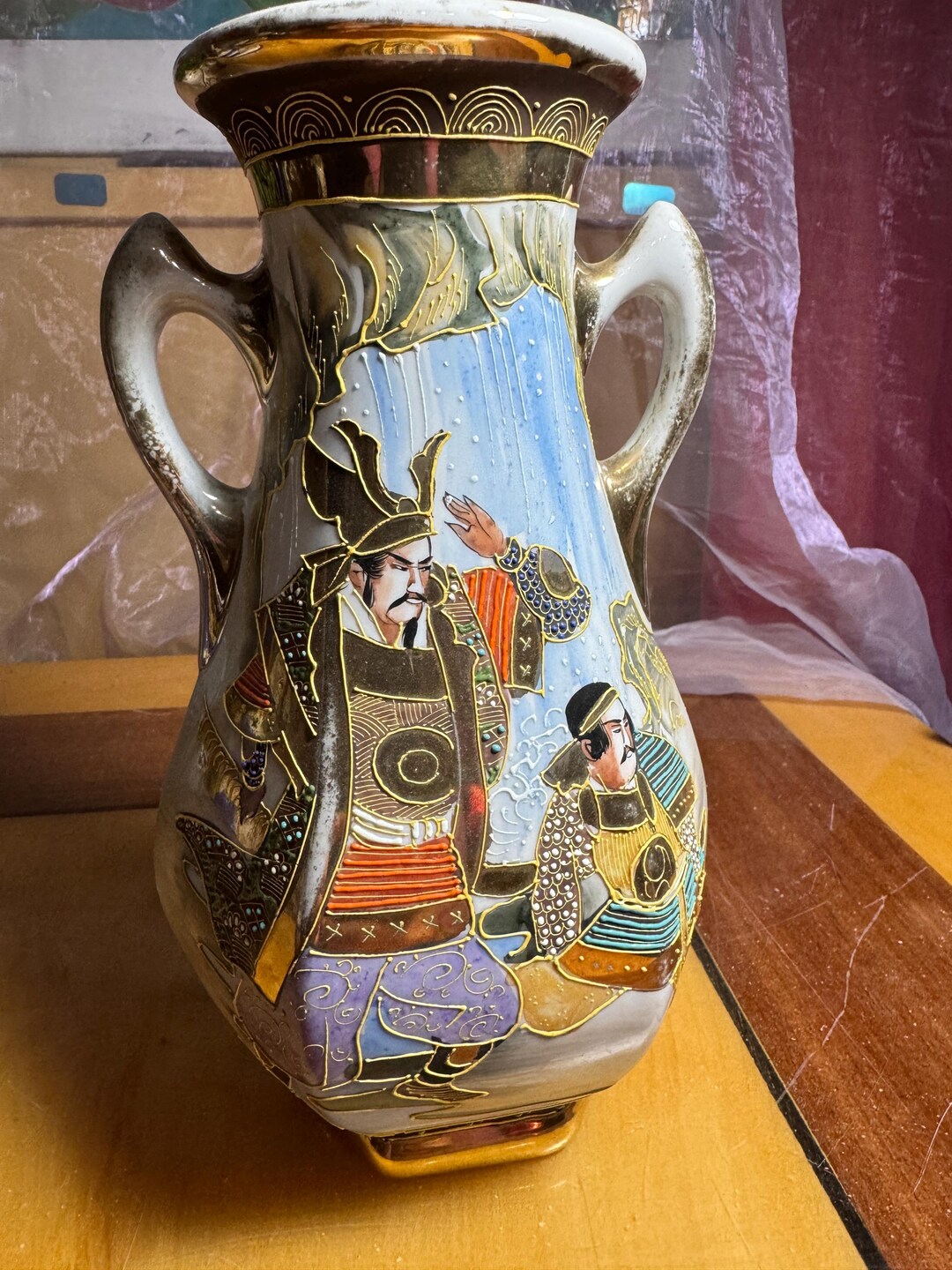Satsuma Vase Japan Samurai - Etsy