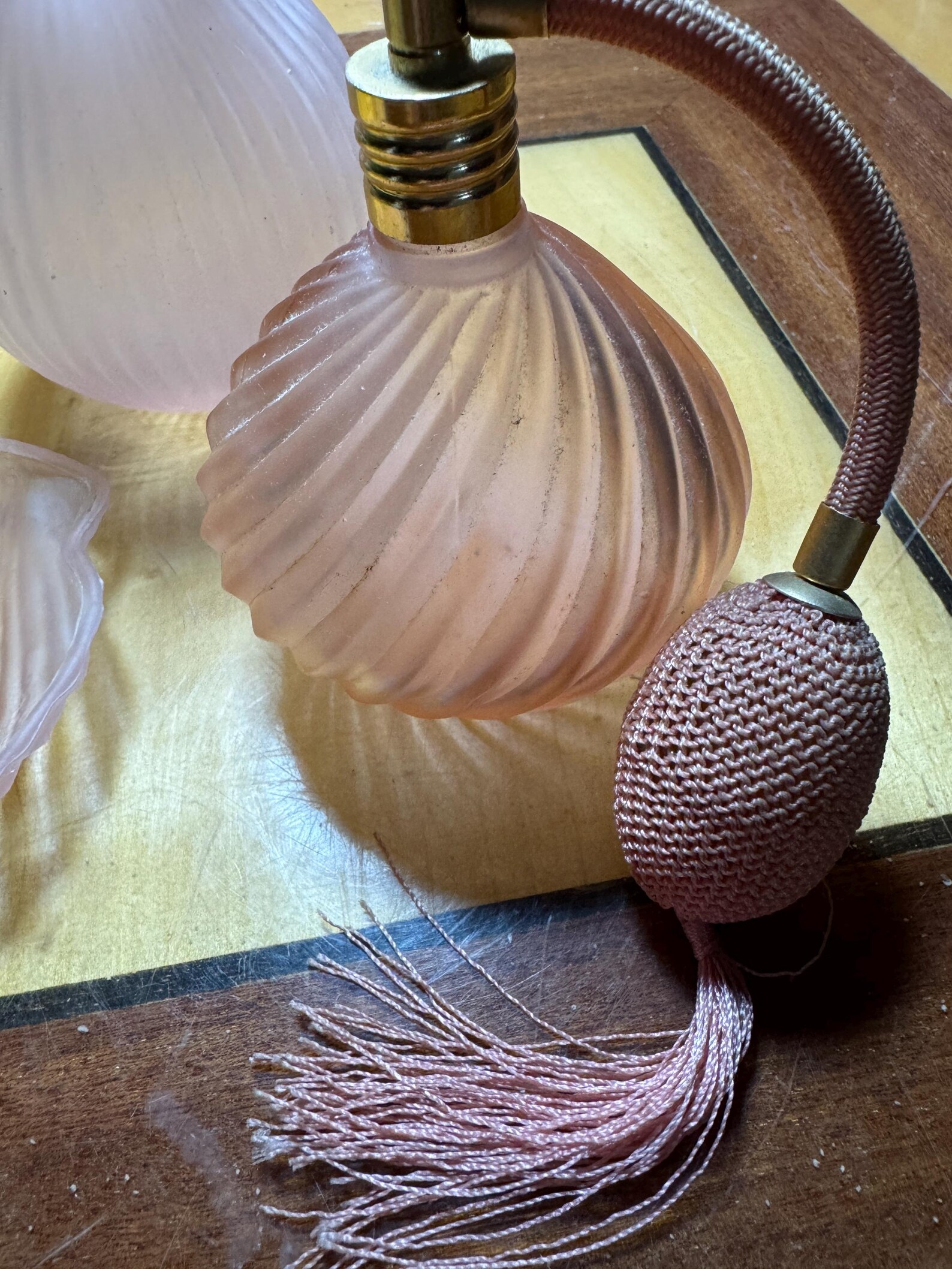 Vintage Pink Art Deco Vanity Set - Etsy