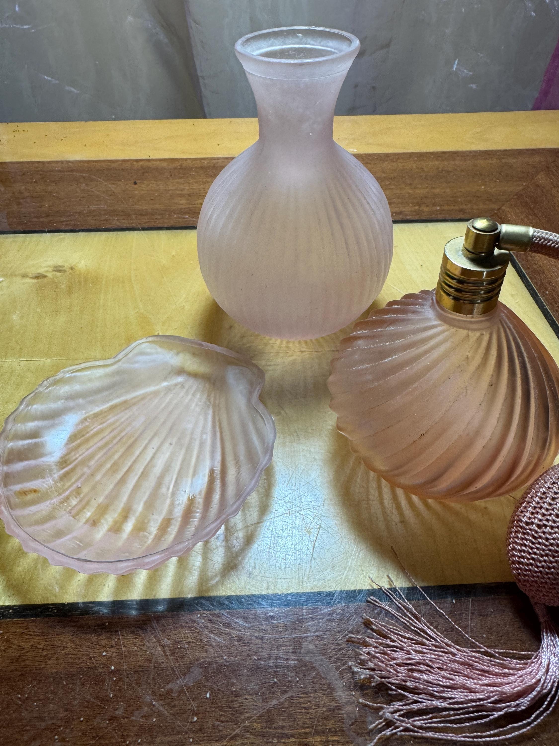 Vintage Pink Art Deco Vanity Set - Etsy