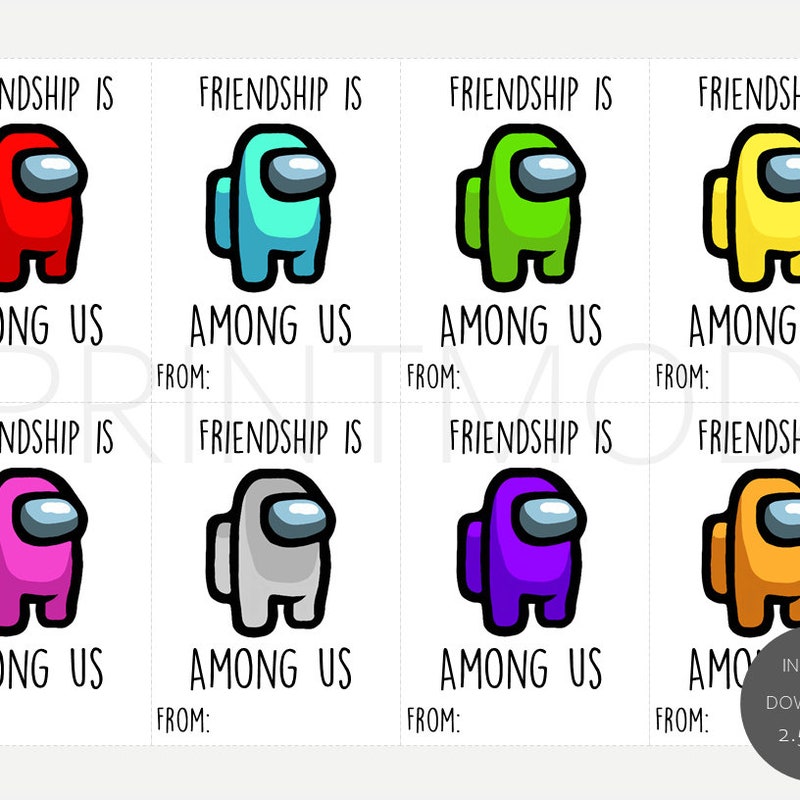 Among Us Valentine Card - Etsy