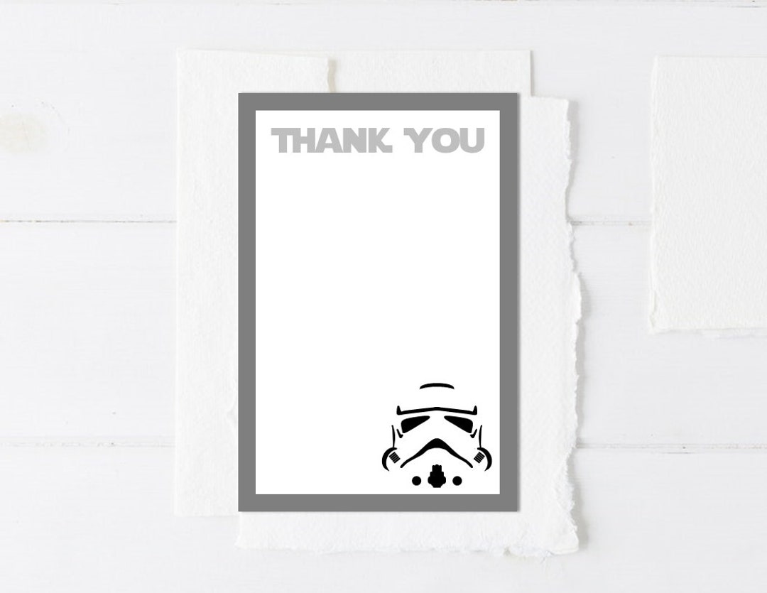 Trooper Thank You Notes, Trooper Cards, Star Wars Birthday, Star Wars ...