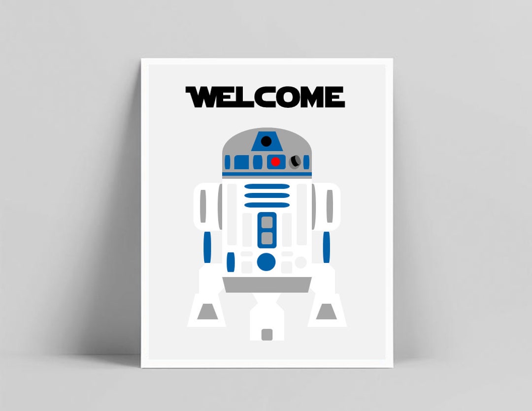 R2d2 Welcome Sign, R2d2 Welcome Sign, Star Wars Printable Birthday Sign ...