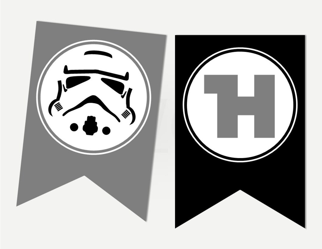 Stormtrooper Banner, Star Wars Birthday Banner, Boy Birthday Banner ...