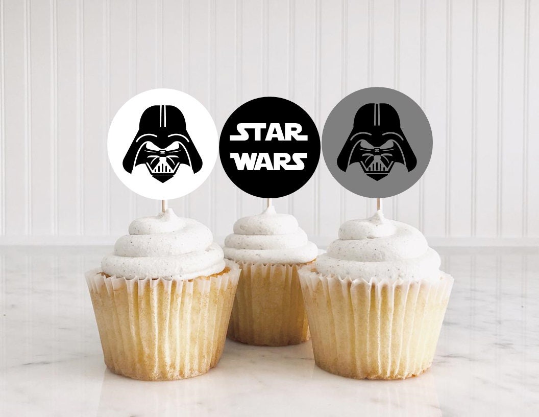 Darth Vader Cupcake Toppers, Star Wars Cupcake Toppers, Darth Vader ...