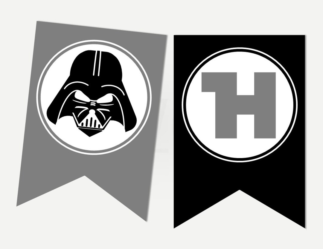Darth Vader Banner, Star Wars Birthday Banner, Boy Birthday Banner ...