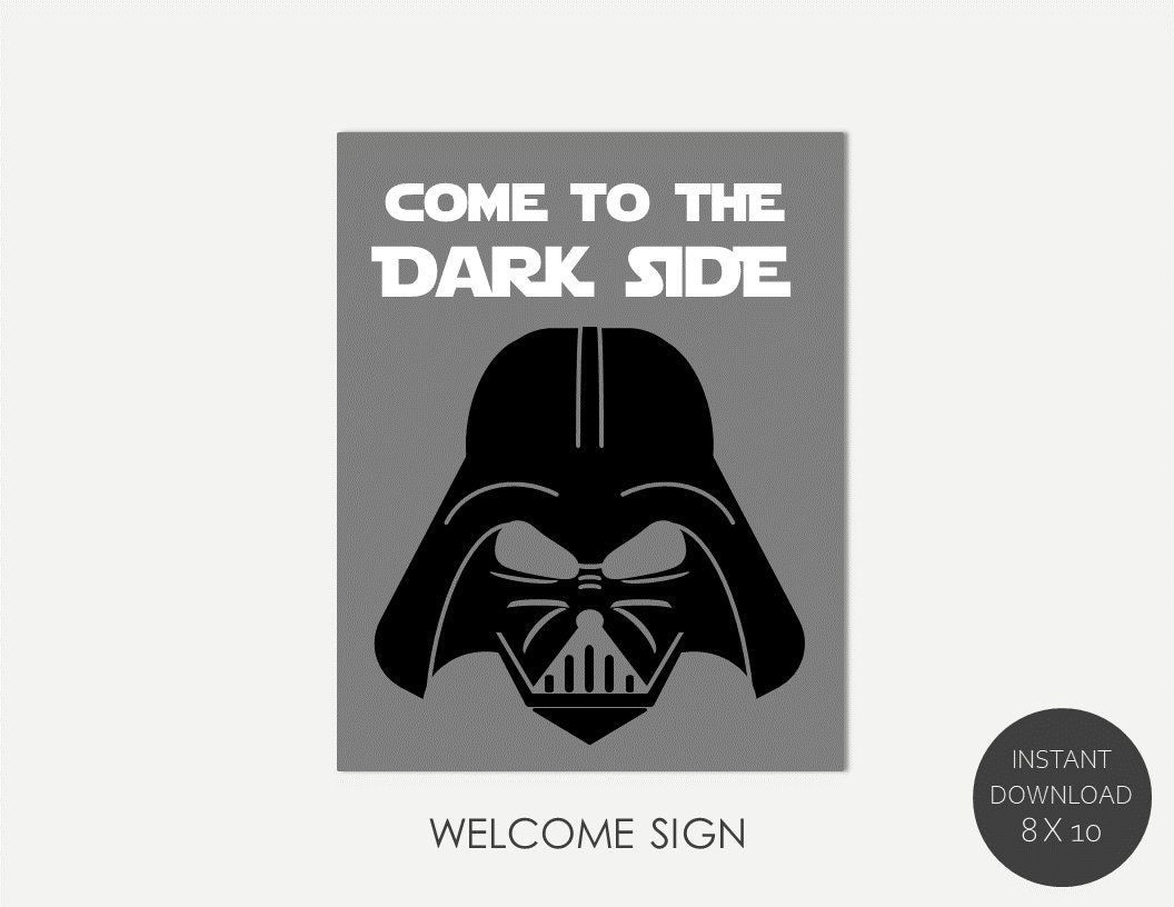 Darth Vader Welcome Sign Darth Vader Welcome Sign Star Wars - Etsy