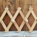 Vintage Wooden Accordion Coat Rack With 4 Pegs - Expandable Wall ...