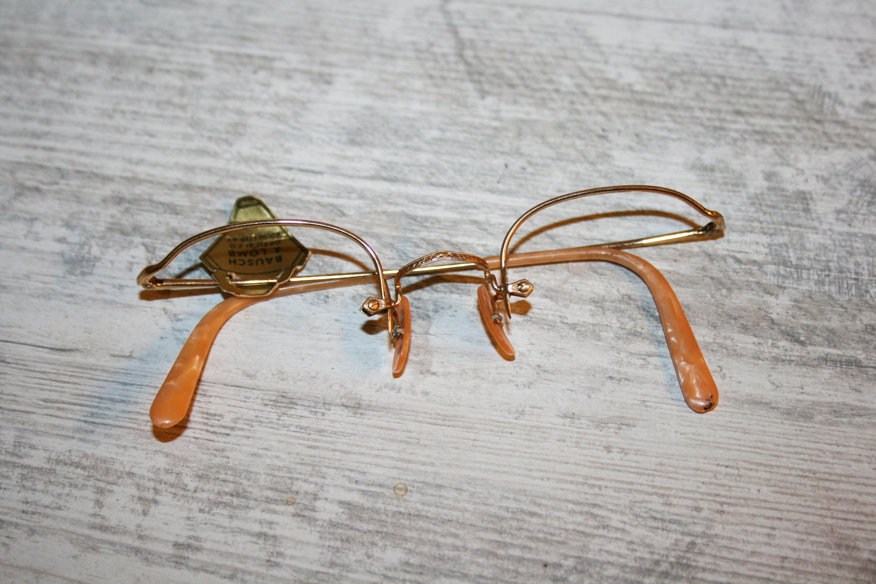 RARE Glasses FRAME Bausch & Lomb, Gold Wire Frame, Vintage Glasses ...