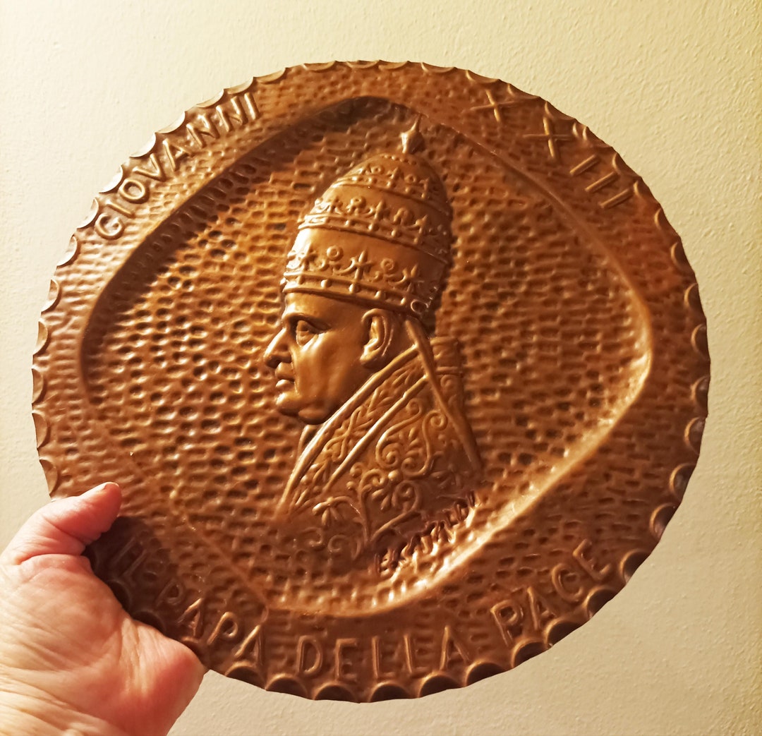 Pope John XXIII -copper Wall Plate - Timeless Gift- Religious Gift ...