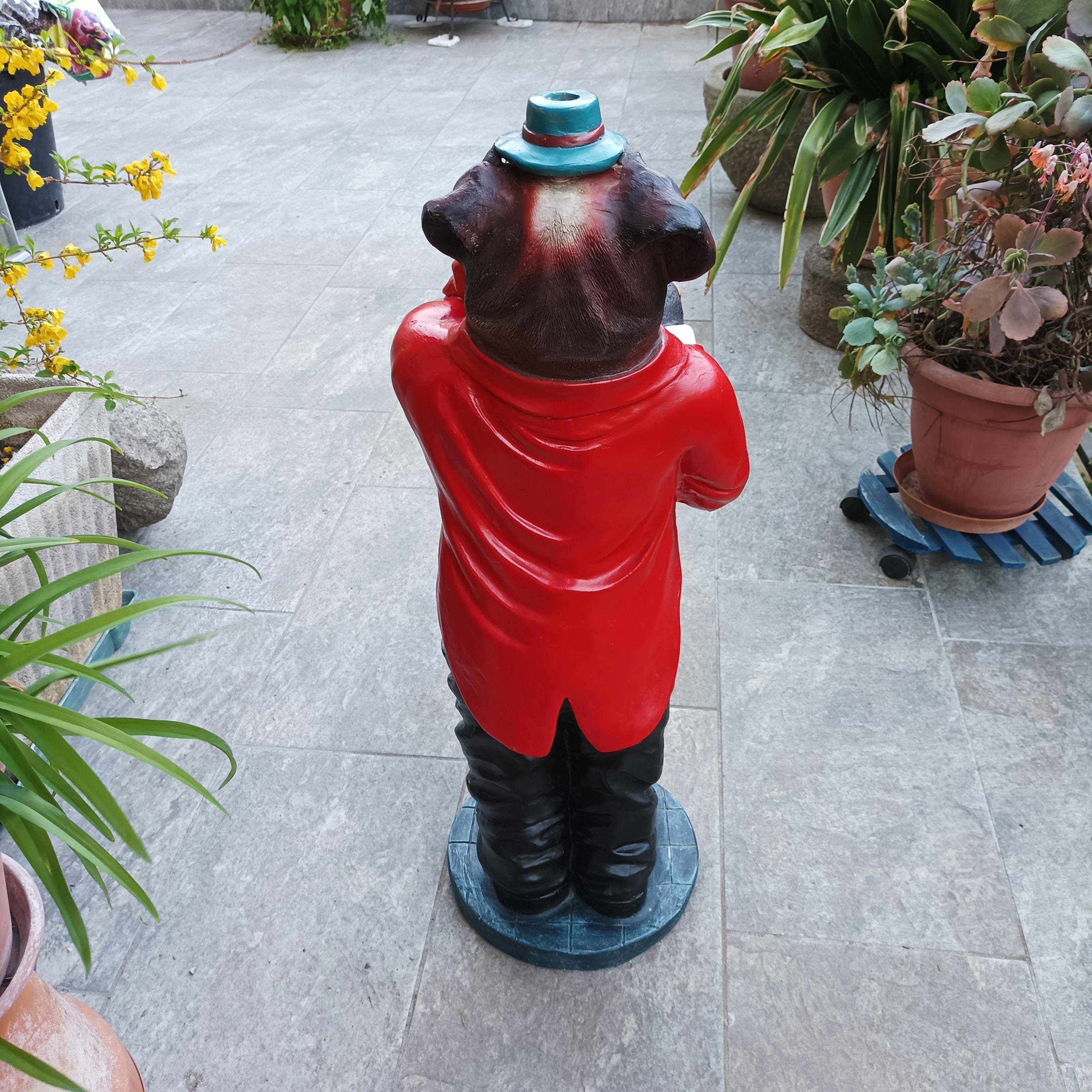 Cute Boxer Dog Butler Toilet Paper Holder Toilet Roll Holder resin ...