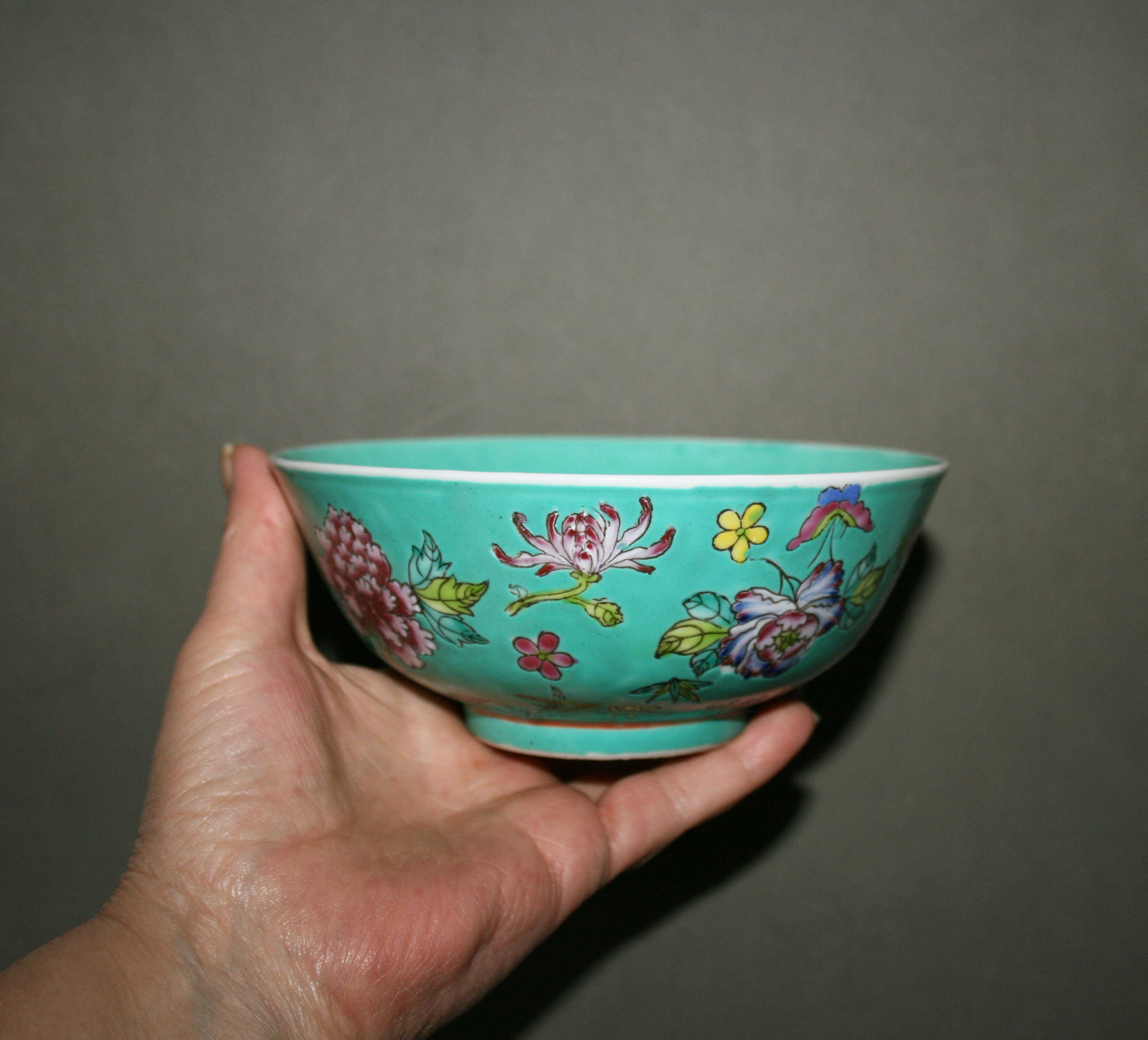 Ancient Turquoise Glazed Oriental Porcelain - Republic of China - 20th ...