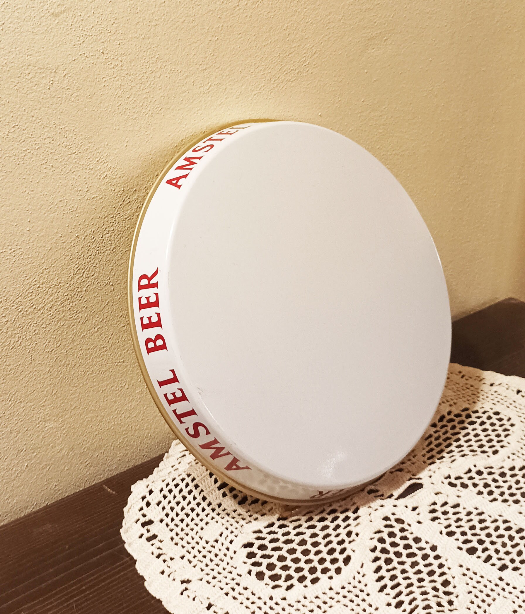 RARE! AMSTEL BEER Round Tray- Beer Advertising Round Metal Tray ...