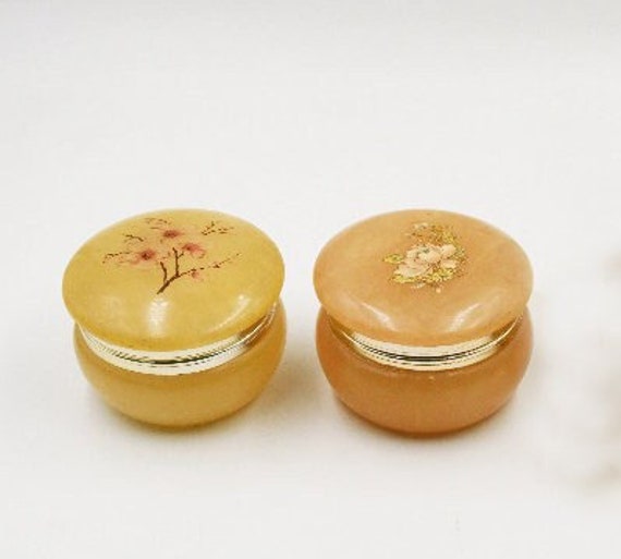 Alabaster jewelry box/stone box / hand made trinket b… - Gem