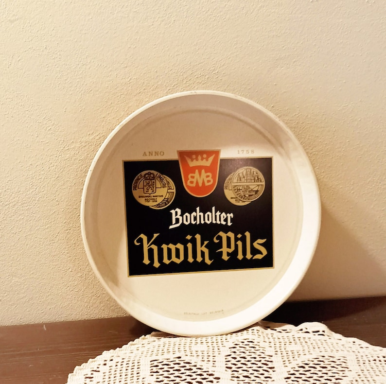 RARE! Kwik Pils - Bocholter, Beer Round Tray-beer Advertising Round ...