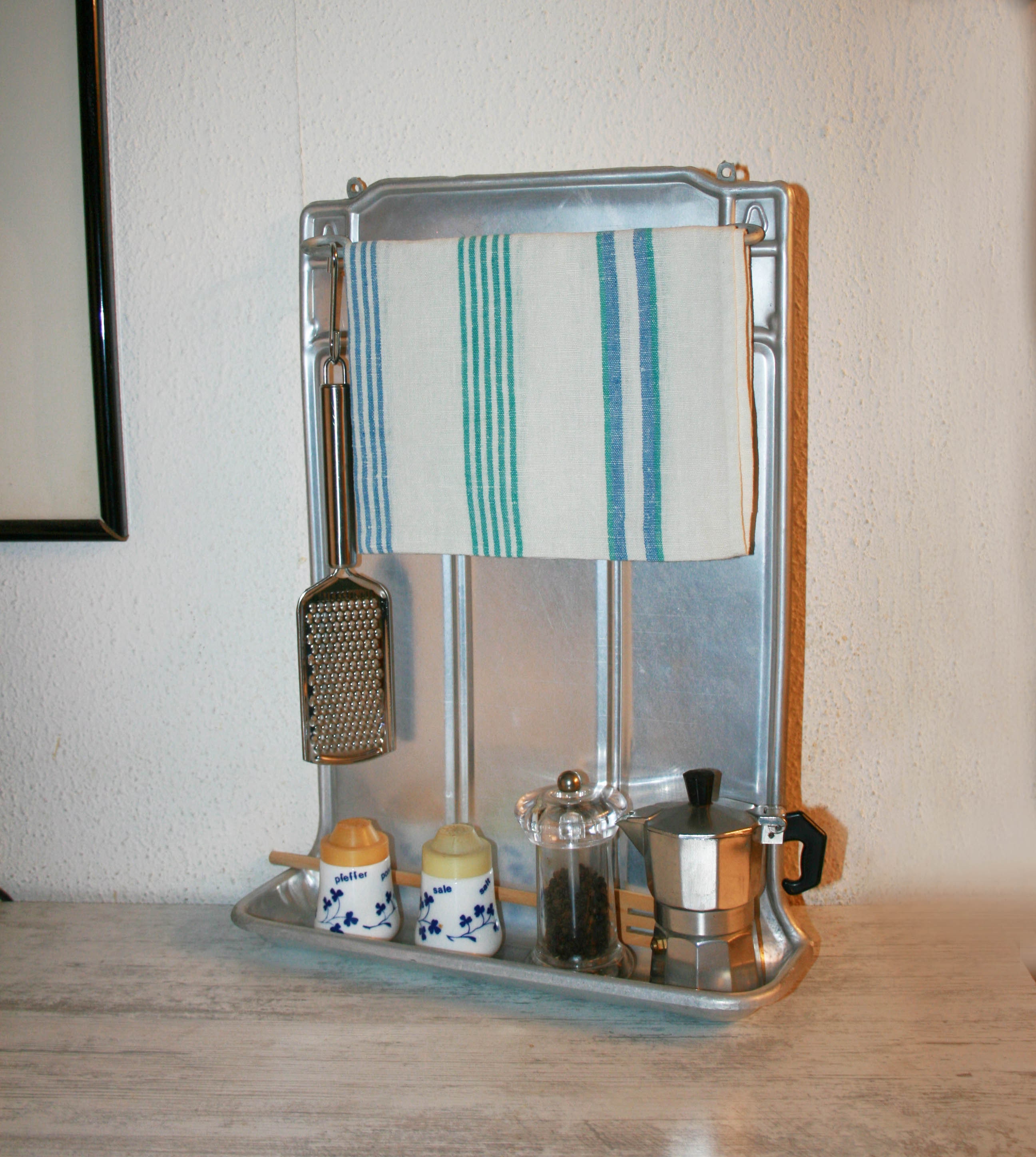 Vintage Italian, Aluminium Ladle Rack Vintage, Kitchen Storage, Utensil ...