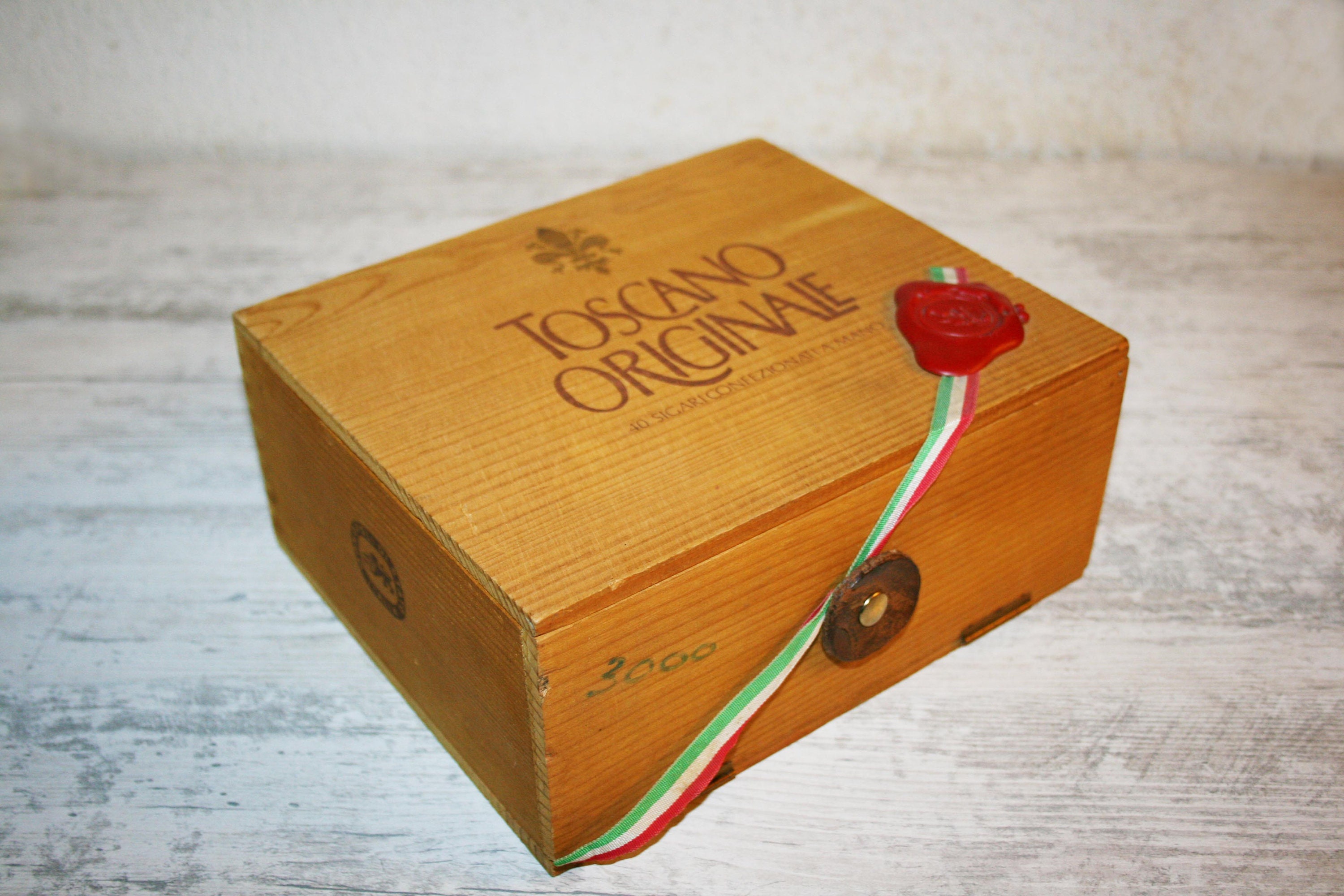 Branded Cigar Box, Vintage, Empty Cigar Box, Keepsake Storage ...