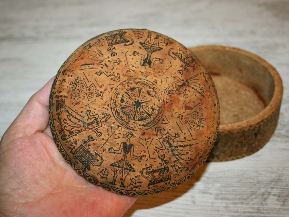 Cork Storage Box With Lid, Small Cork Box, Vintage 70s Container ...