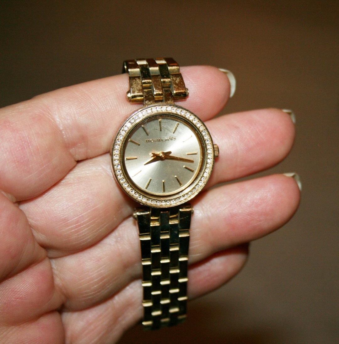 Gold Colored Watch, Clear Dial and Gold Finish • Gift for Her ...
