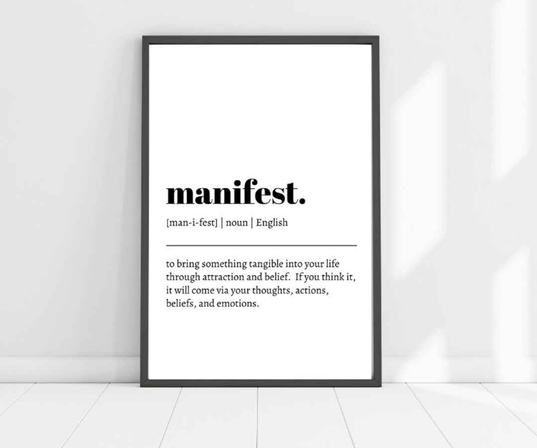 Definition of Manifest Print | Digital Download | Print at Home ...