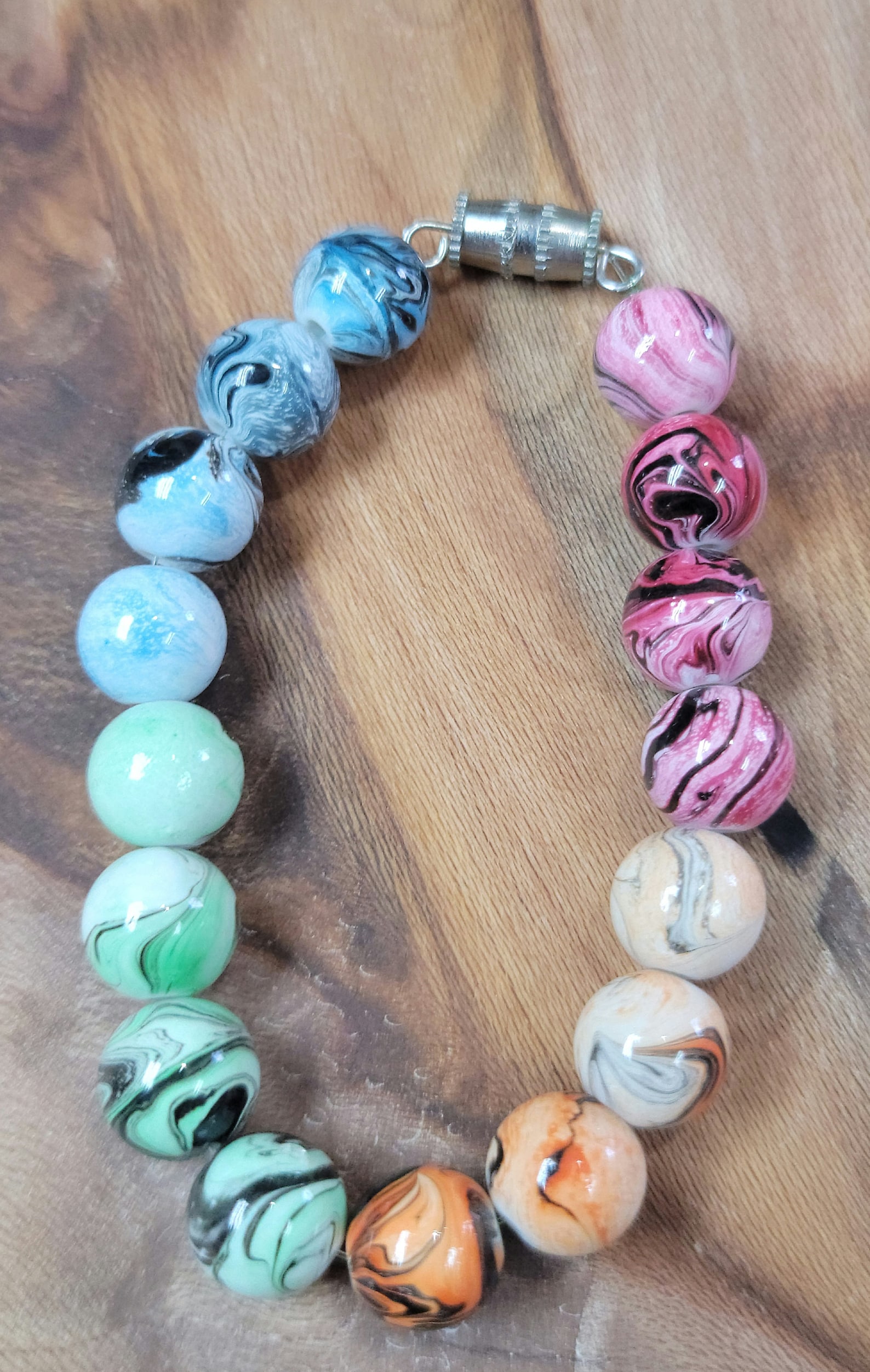 Rainbow Marble Bracelet - Etsy