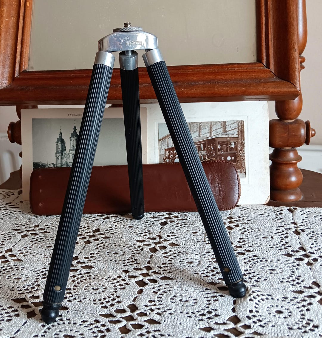 Vintage Tripod, Ines Labor, Telescoping Travel Tripod, Leather Case - Etsy