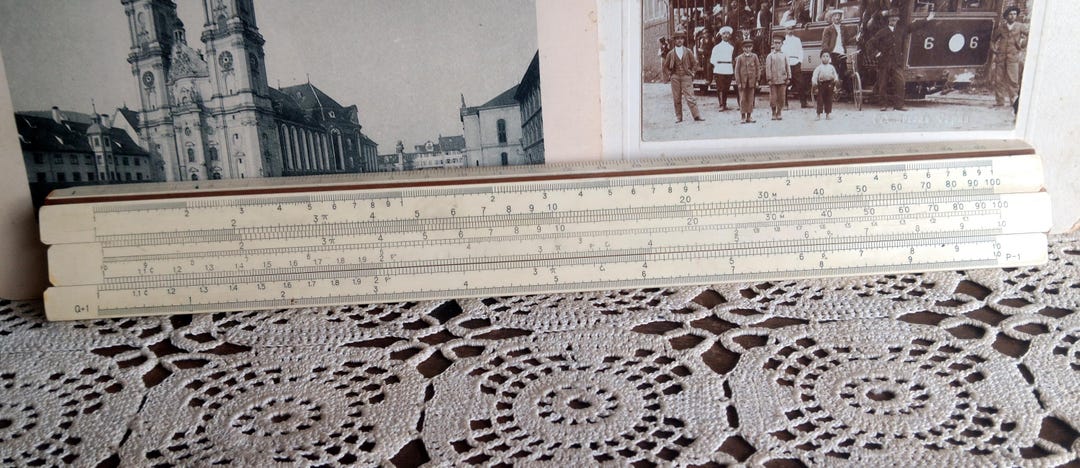 Vintage Ruler/ Logarithmic Scale/ Vintage Slide Ruler / Mathematics ...