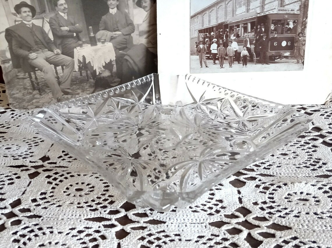 Vintage Crystal Glass Plate, Bulgarian Home Decor (5.9 In) - Etsy