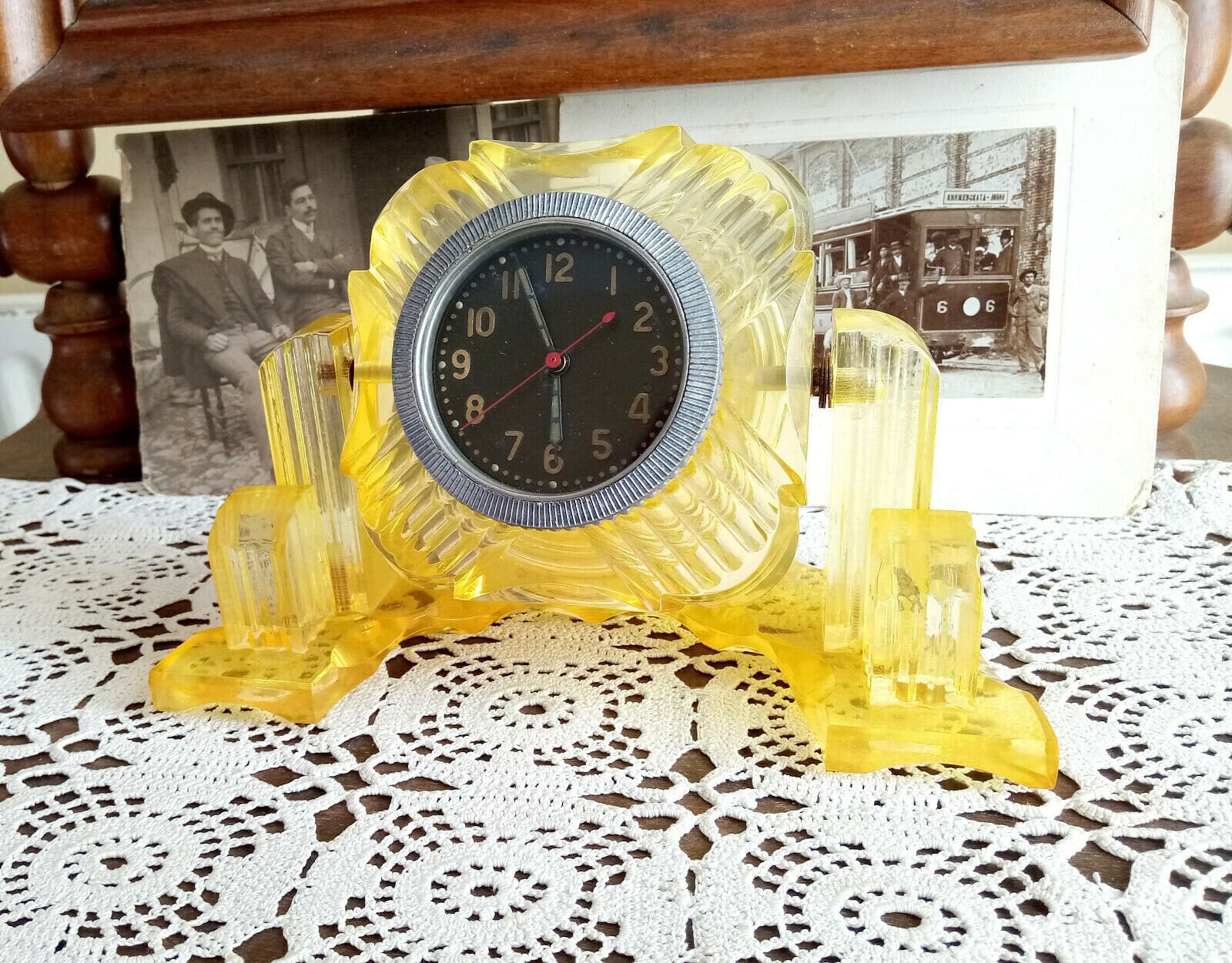 Vintage Desk Clock, Mantel Shelf Clock, Tank Clock, Tank T-34, Soviet ...