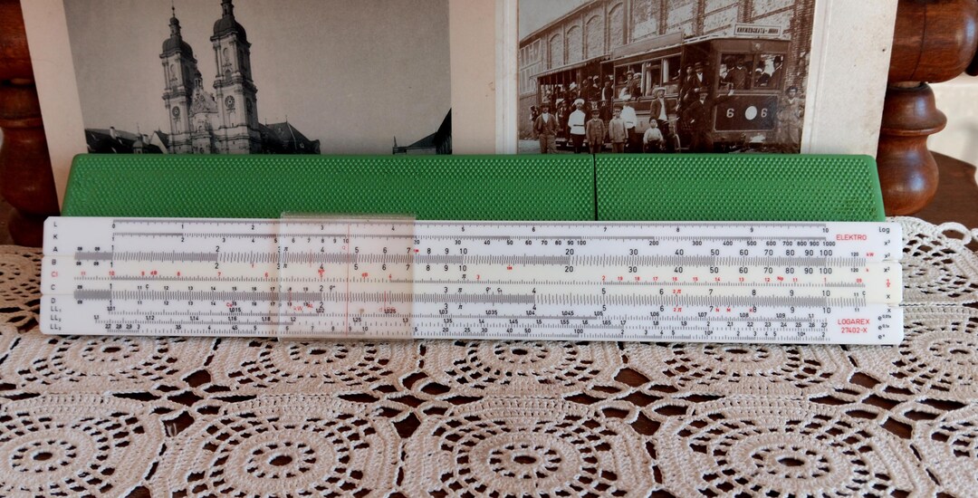 Logarex/ Vintage Ruler/ Logarithmic Scale/ Vintage Slide Ruler With ...