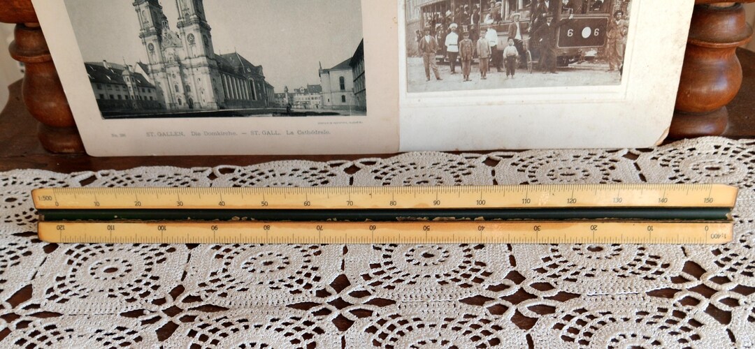 Vintage Ruler, Maps, Scale Ruler, Geography, Wooden - Etsy