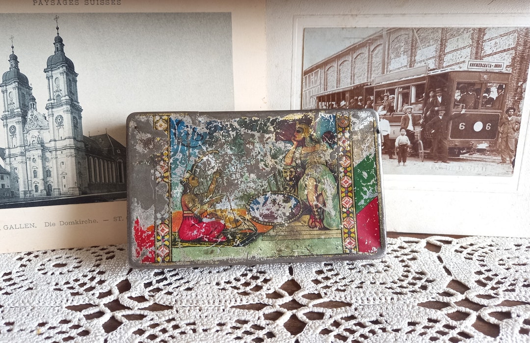 Vintage Tin Box, Cigarette Box, Bulgaria, - Etsy