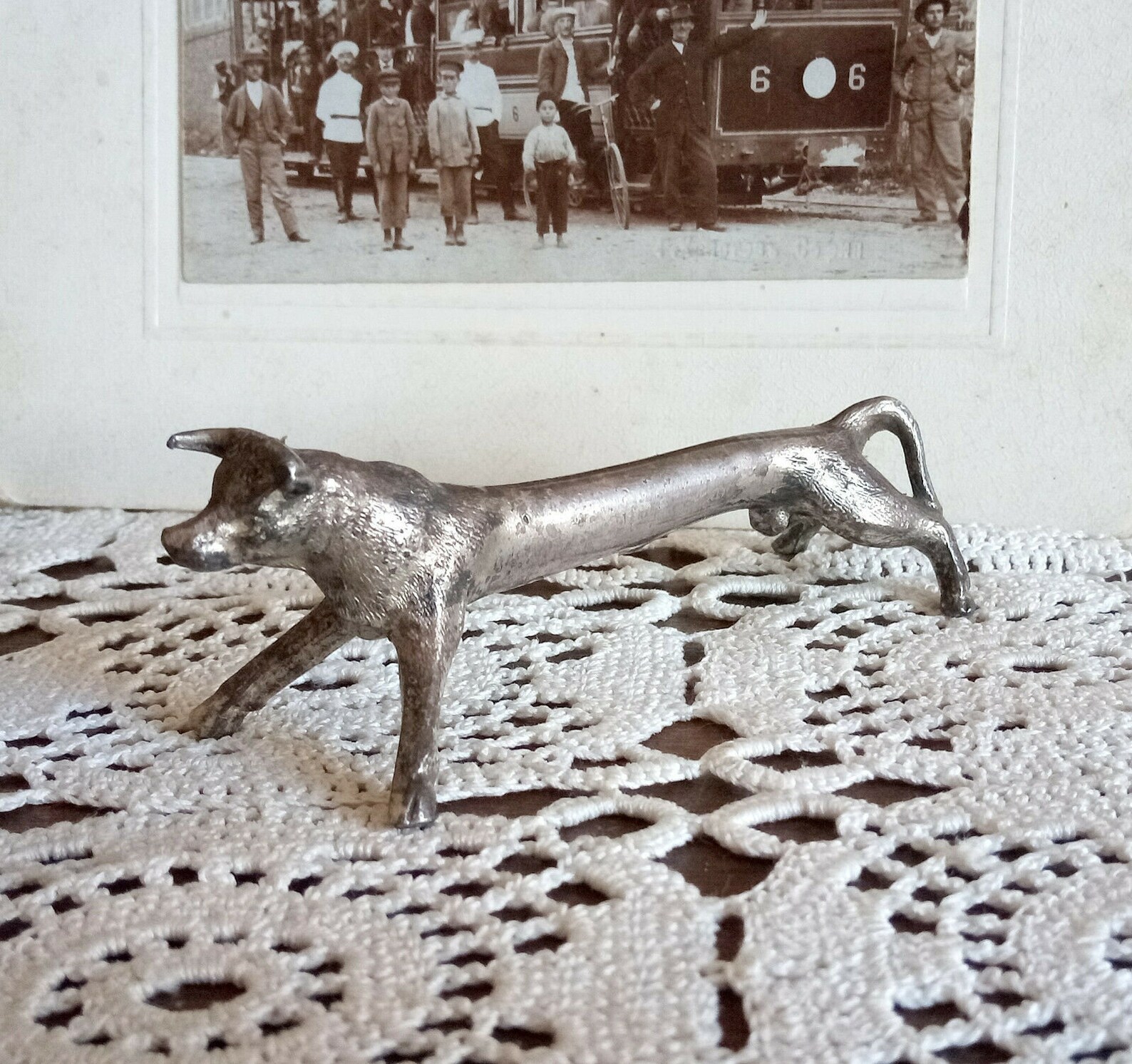 Vintage Metal Bull Figurine, Desk Mantel Decor (damaged Horn) - Etsy
