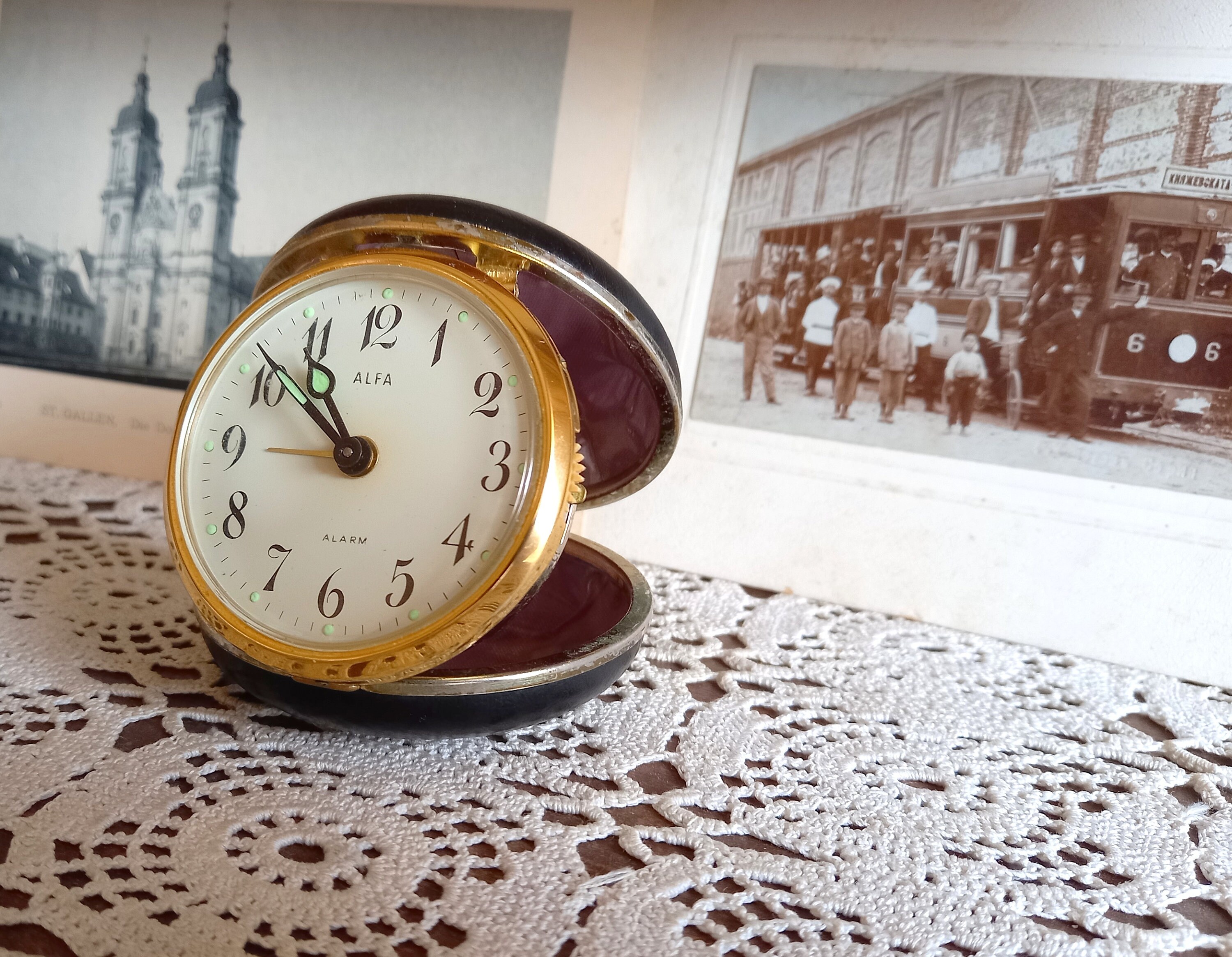 Vintage Alarm Clock Alfa Travel Clock Wind up Clock - Etsy