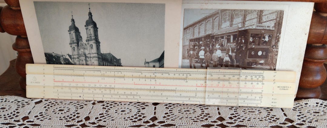 Vintage Ruler, Meissner, Logarithmic Scale, Vintage Slide Ruler ...