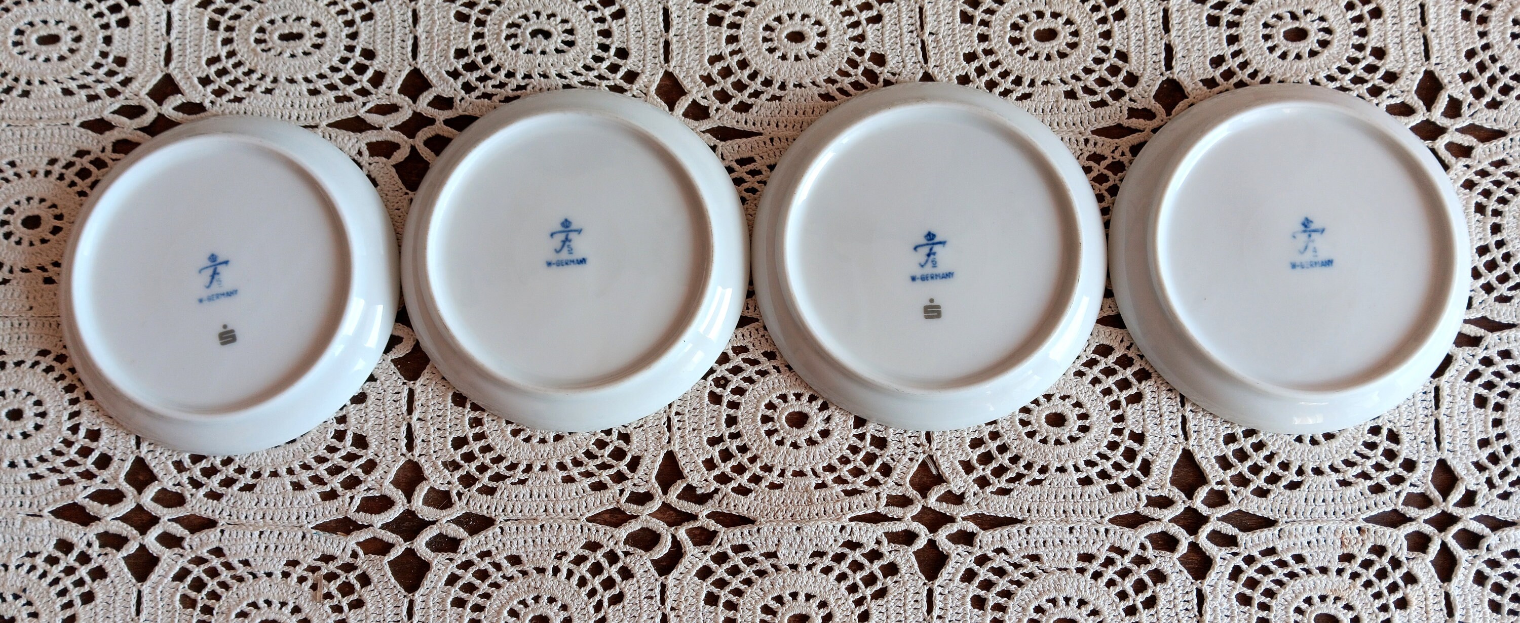 Vintage Plate, Lot of 4, Furstenberg, Porcelain Plate, Art Decor, Home ...