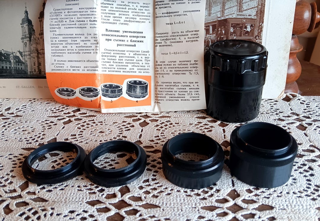 Vintage Zenith Camera Extension Rings, USSR, Manual & Box - Etsy