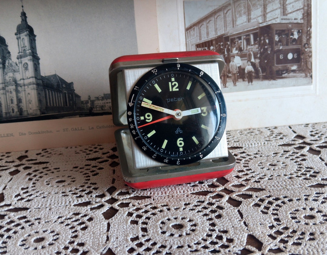 Vintage Alarm Clock, Peter, Travel Clock, Wind up Clock, Mechanical ...
