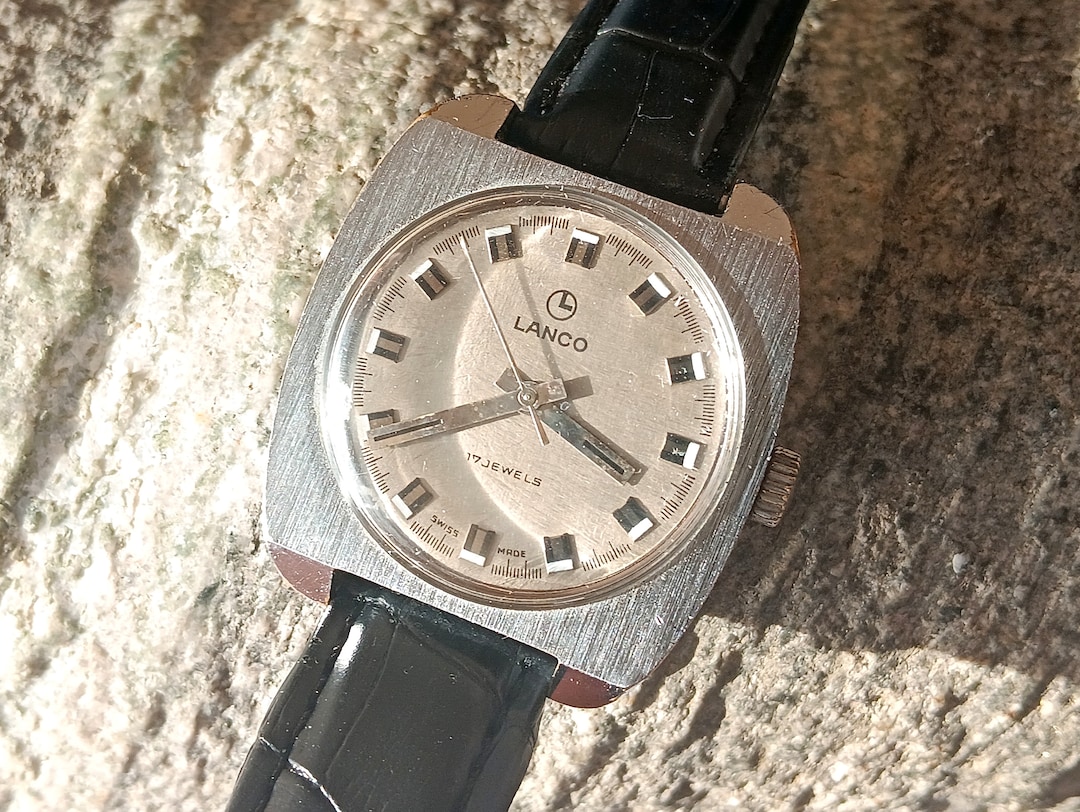 Vintage Watch, LANCO, Men's Wristwatch, Mechanical Watch, Wind up Watch ...