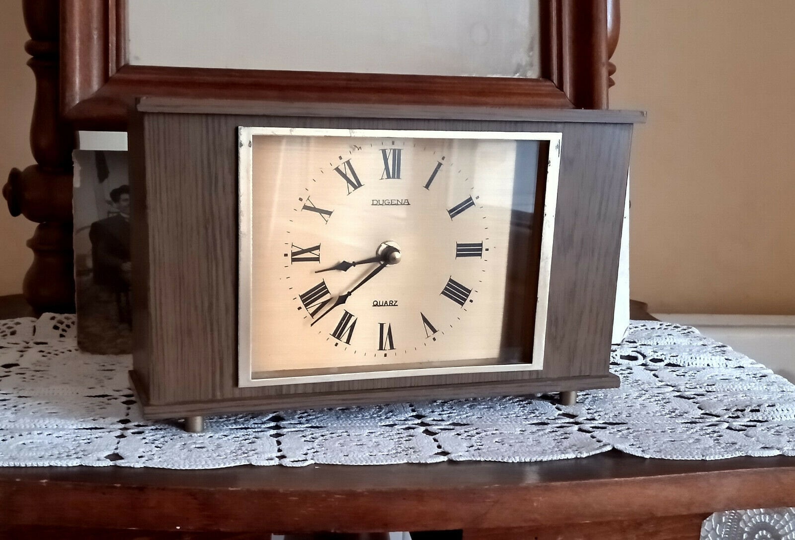 Vintage Mantel Clock Dugena Clock Dugena Quartz Clock - Etsy