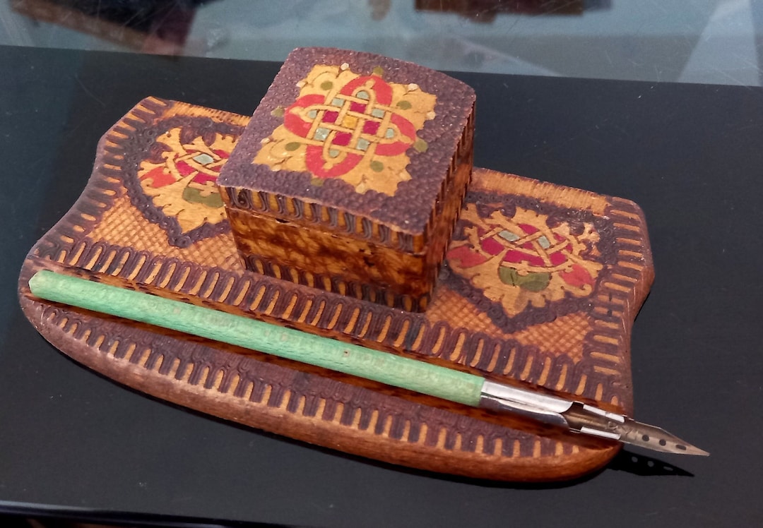 Antique Inkwell, Vintage Ink Pot, Vintage Inkwell, Vintage Ink Stand ...