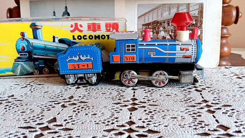 Vintage Tin Toy, Locomotive, ST-1, 570, China, Original Box, Tin ...