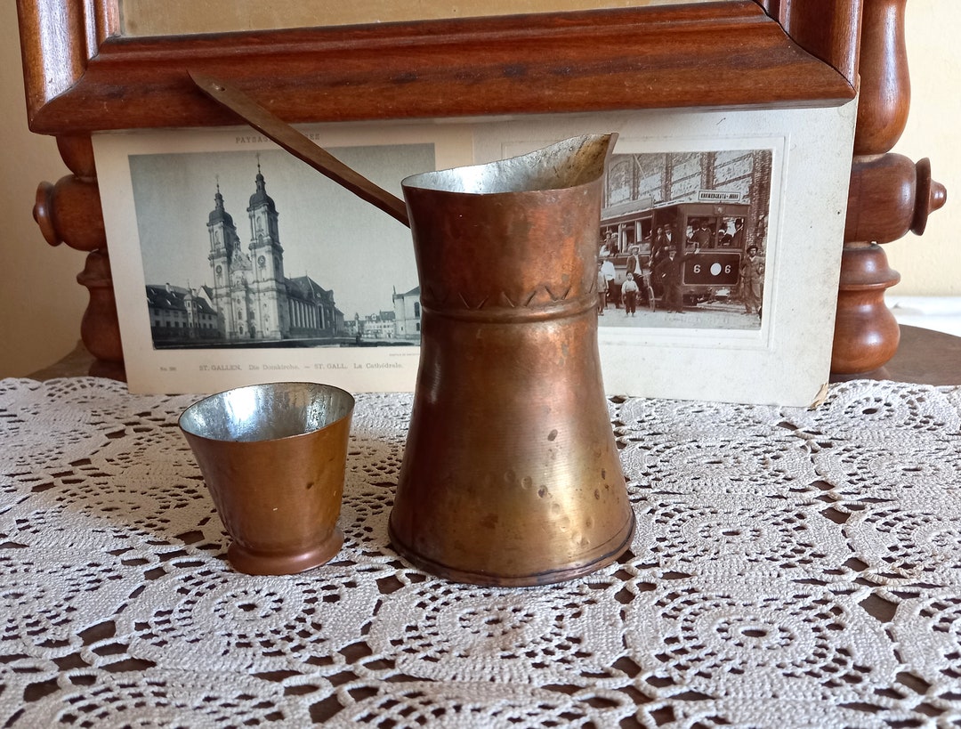 Vintage Copper Coffee Pot, Turkey, Jazve, Jazzve, Jezve, Jezzve, Cezve ...