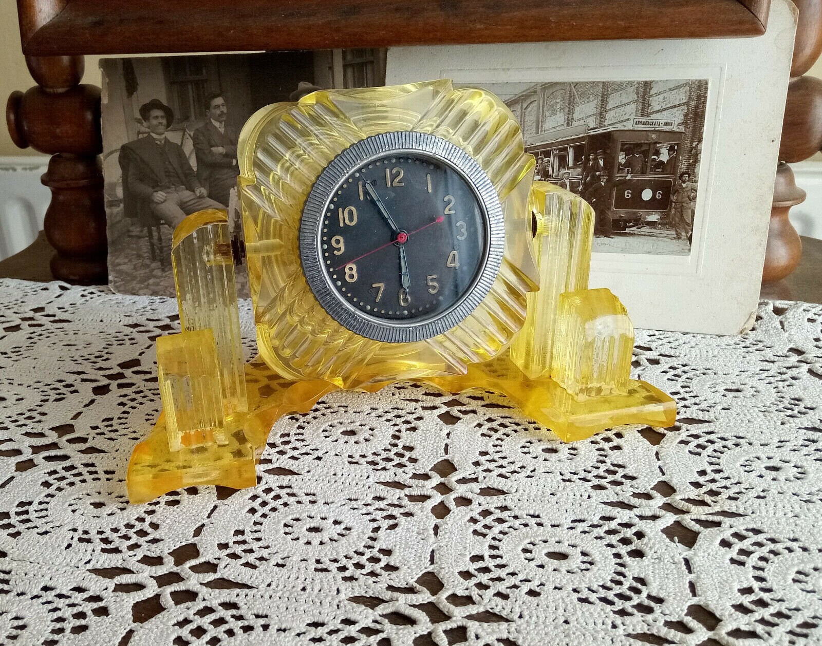 Vintage Desk Clock, Mantel Shelf Clock, Tank Clock, Tank T-34, Soviet ...