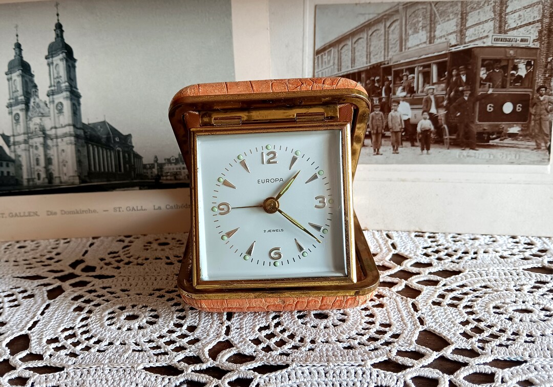 Vintage Alarm Clock, Europa, Travel Clock, Wind up Clock, Mechanical ...