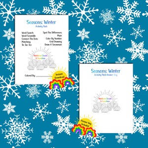 Winter Coloring and Activity Pack for Kids Kids Coloring - Etsy